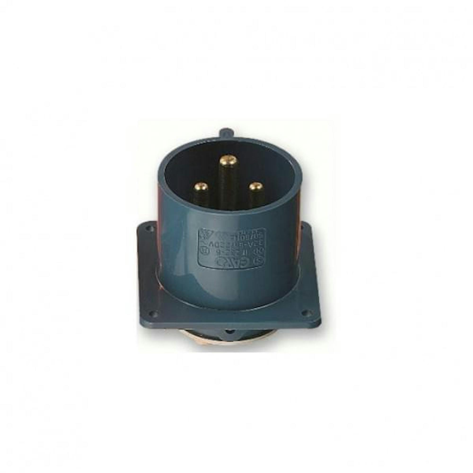 Garo panel 63A Ceeform male straight splashproof -stocked until sold