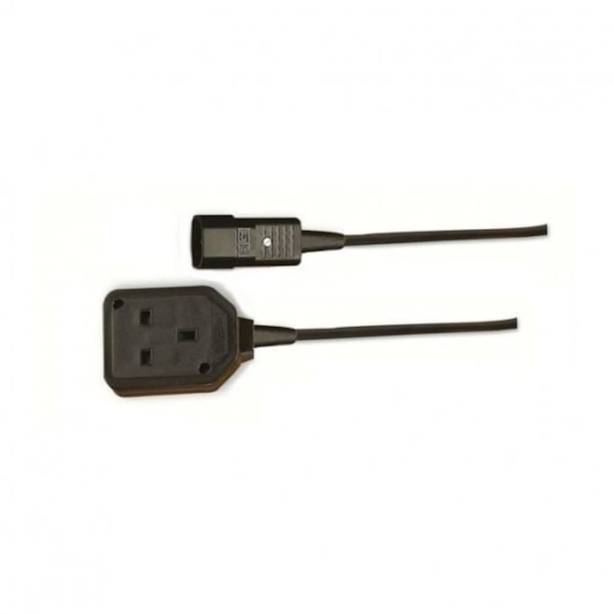 IEC male to single 13A socket 0.5m